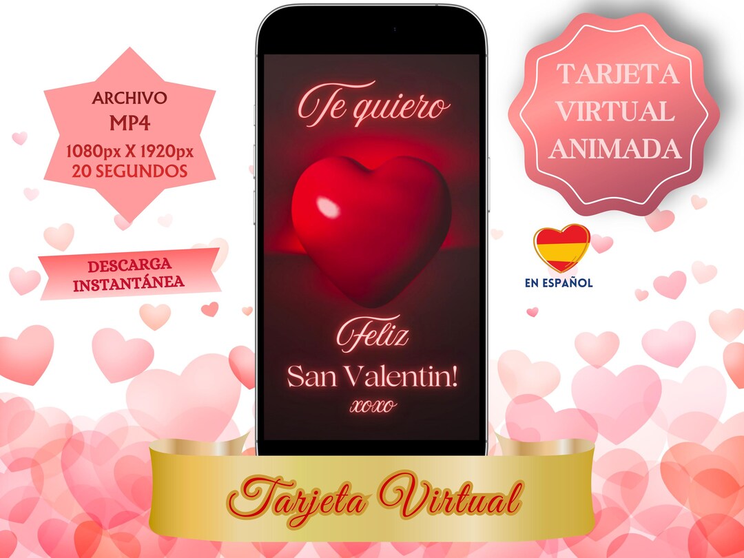 Tarjeta Virtual De San Valentín – Tarjeta Animada Virtual Feliz San ...