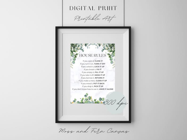Family Home Rules, House Rules Sign for Airbnb Hosts, Vacation Property ...