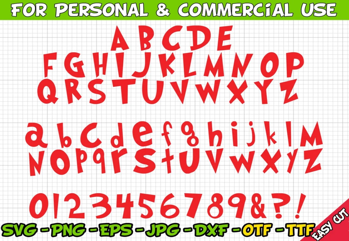 Grinch Font Svg Grinch Otf ttf Grinch Alphabet Clip art - Etsy Portugal