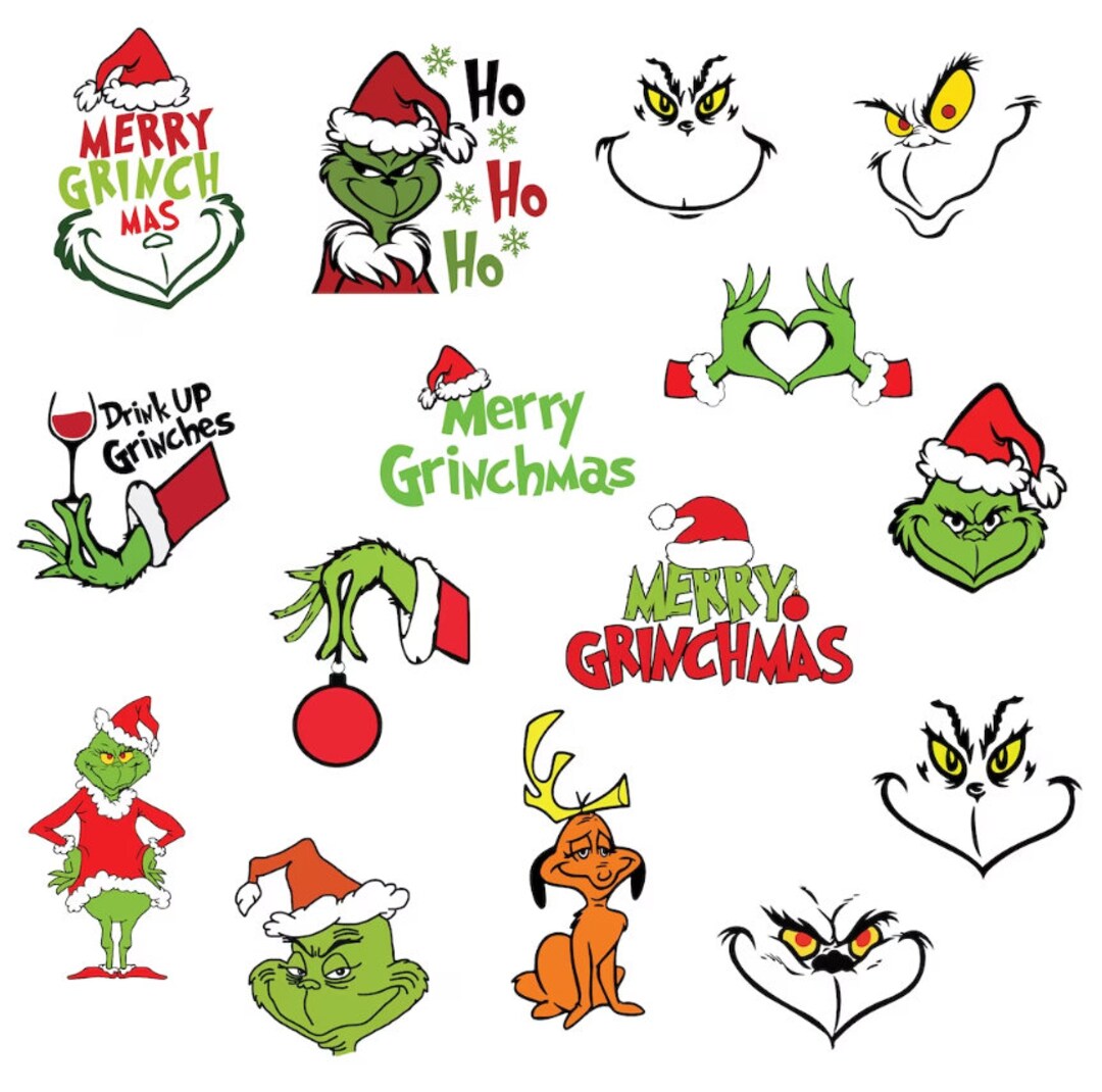 Grinch Gesicht SVG Grinch Hand Grinch SVG Bundle Grinch - Etsy.de