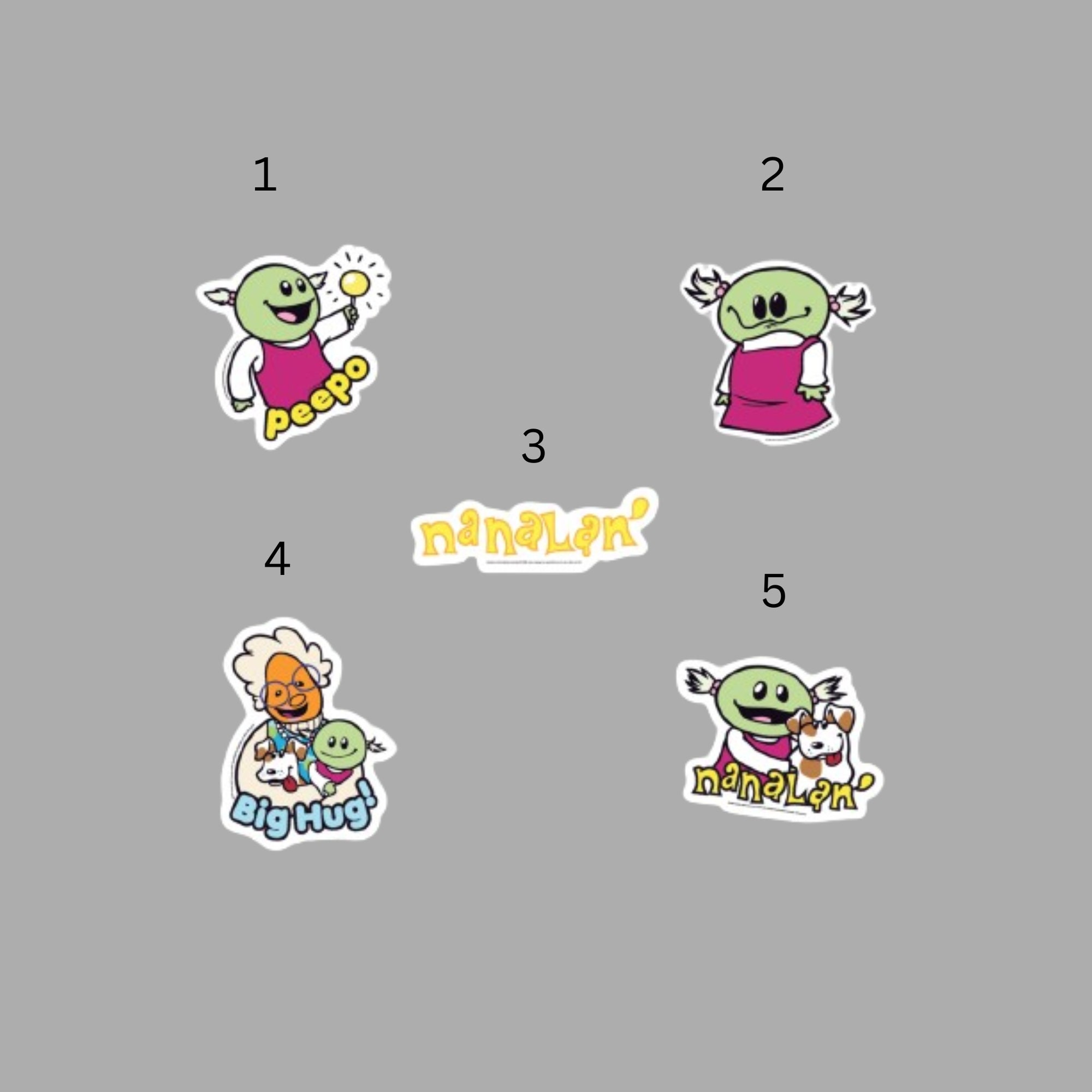 Na.na.lan Sticker Pack Lil Birdie Monster Nan.alan Mona - Etsy