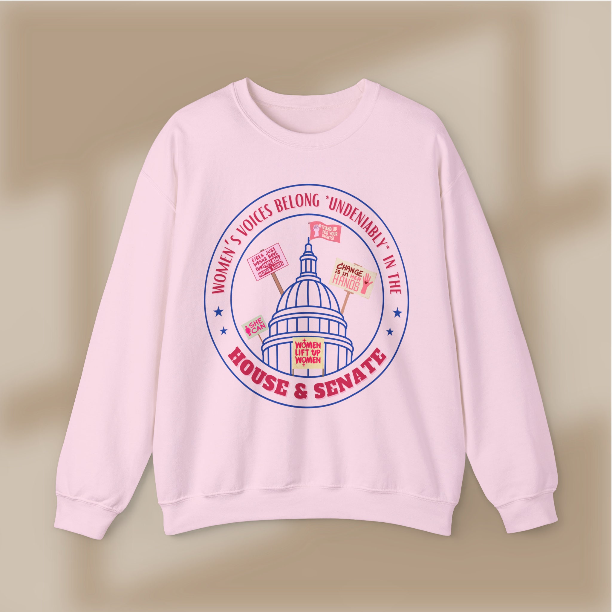 Women House Senate Empowerment Crewneck Feminist Sweatshirt Politics ...