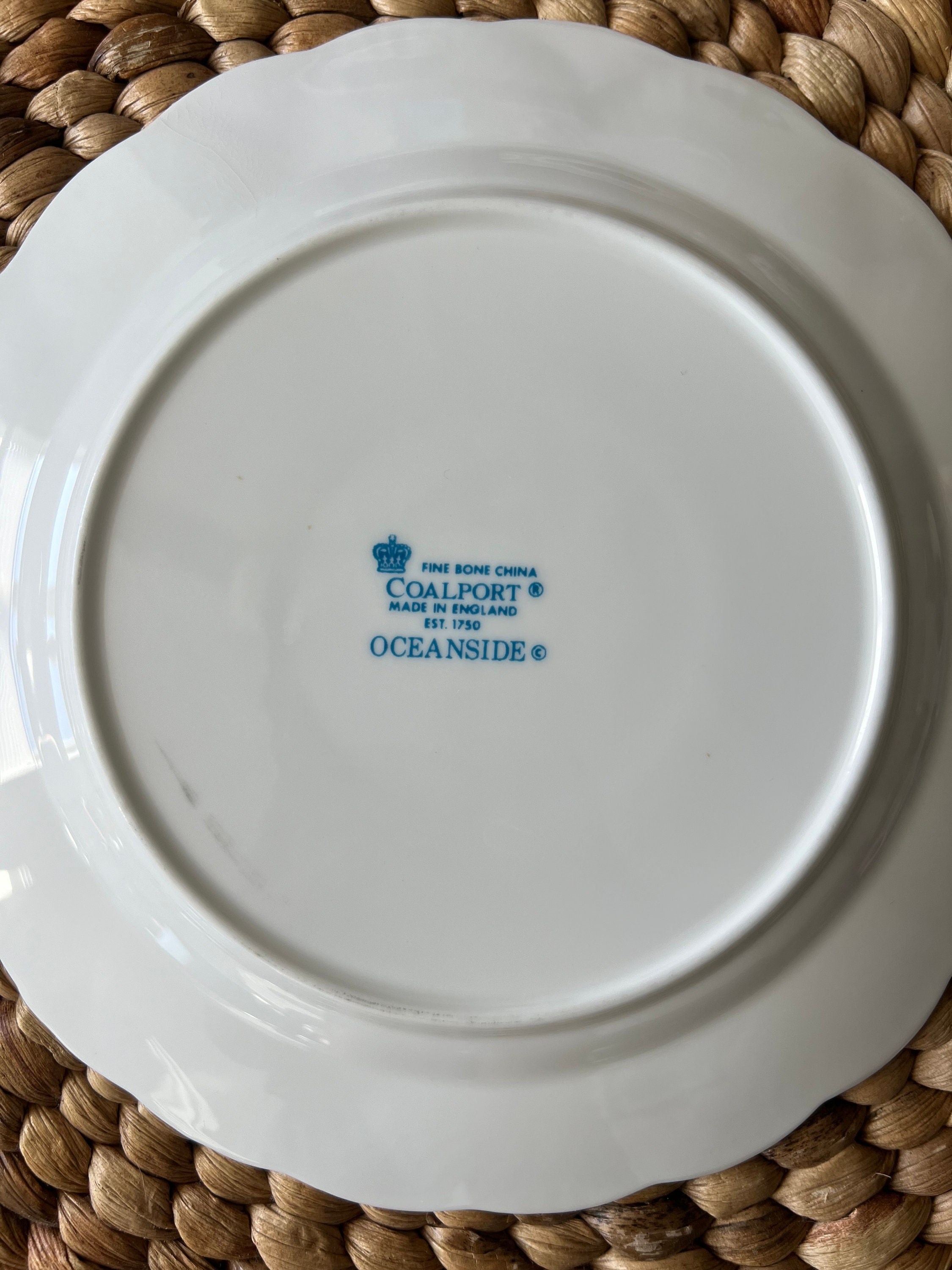 Vintage English Oceanside by Coalport Seashell China Plates - Etsy