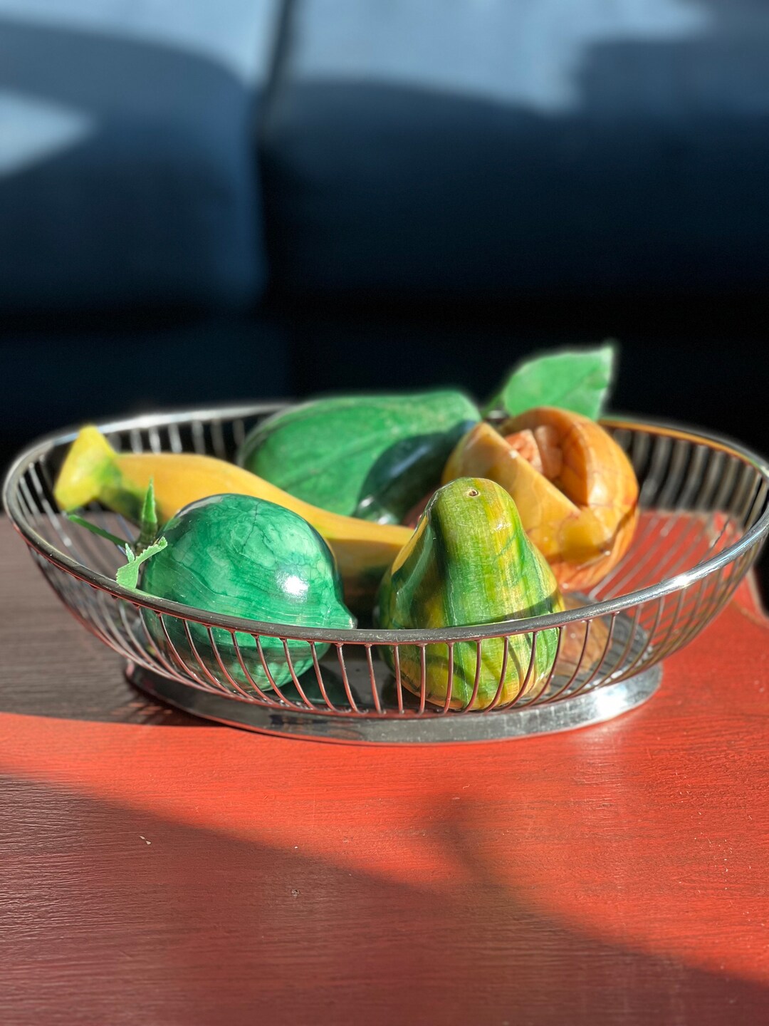 Vintage Marble Alabaster Stome Decorative Fruit Figurines Home Accents ...