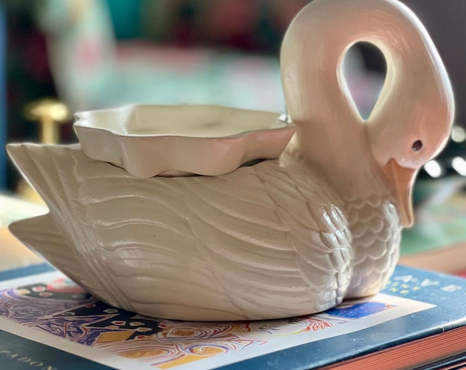 Vintage Ceramic Swan Planter Indoor Pot - Etsy