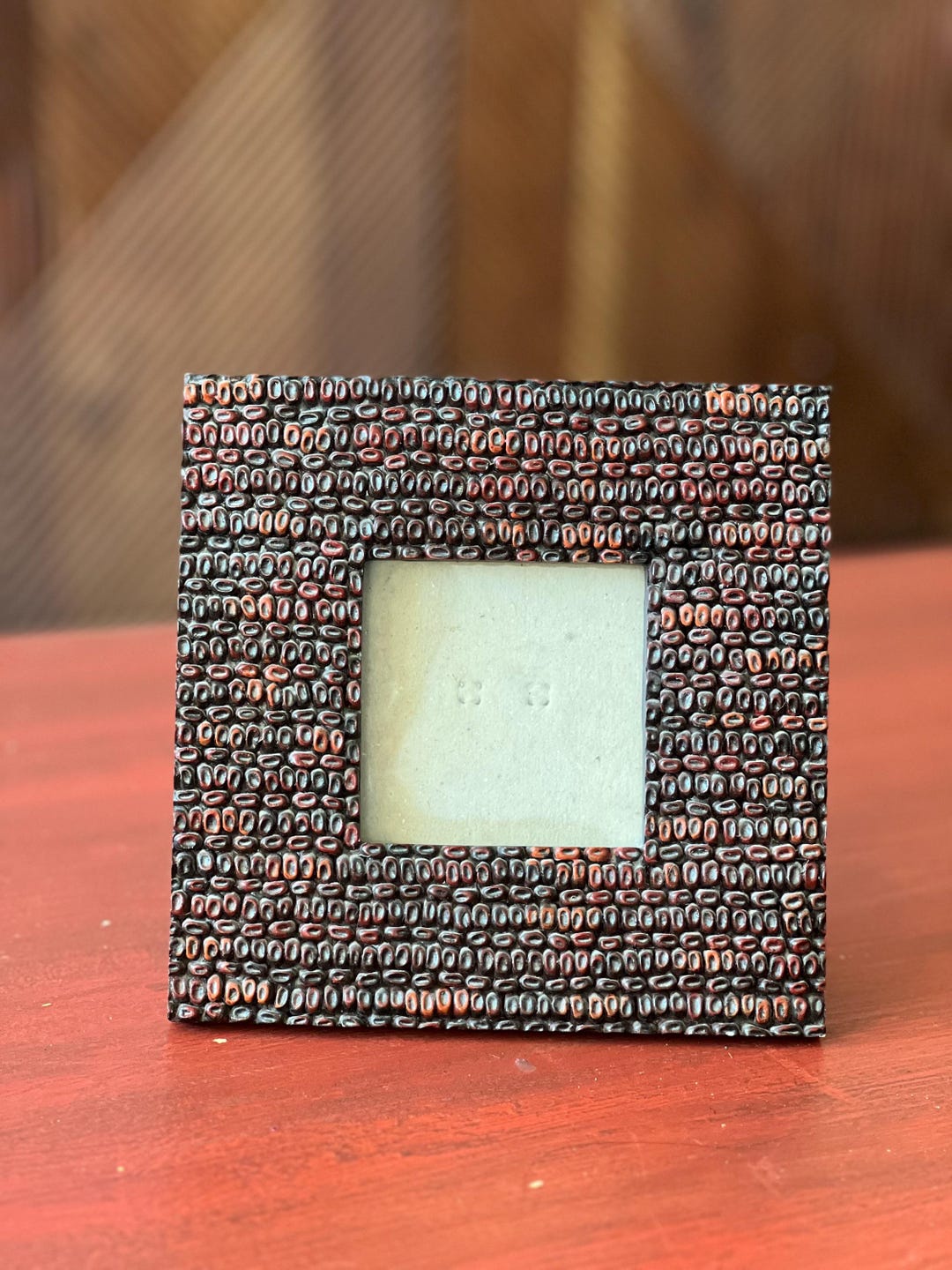 Vintage Wooden Beaded African Picture Frame - Etsy