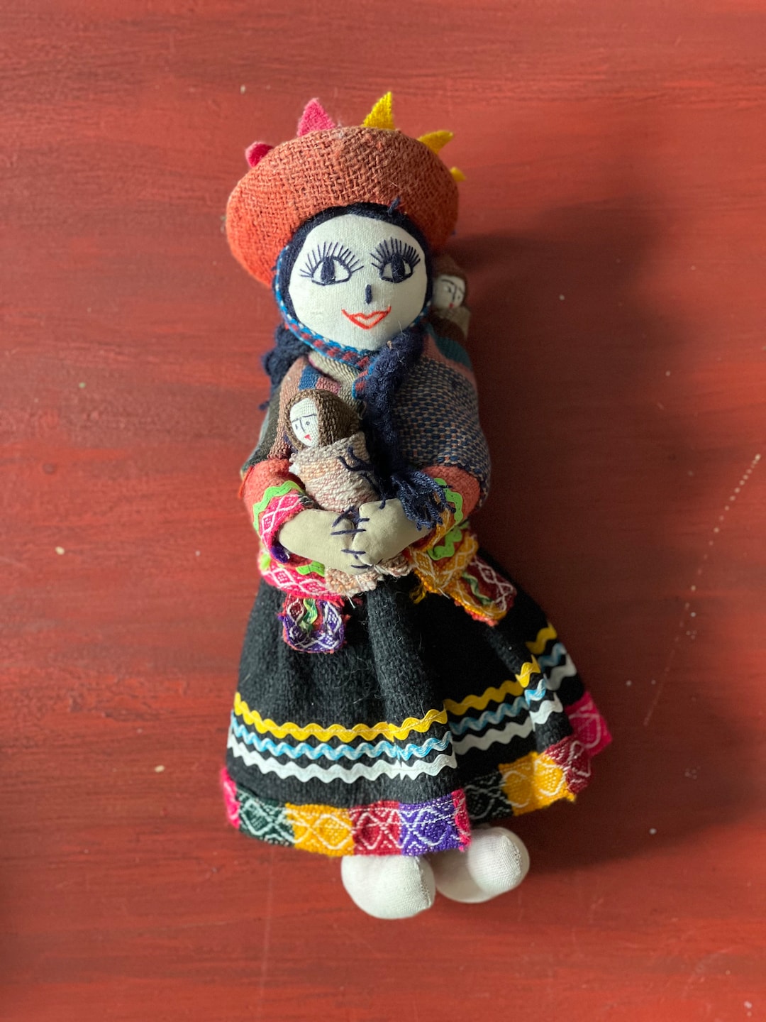Vintage Peruvian Folk Art Doll - Etsy