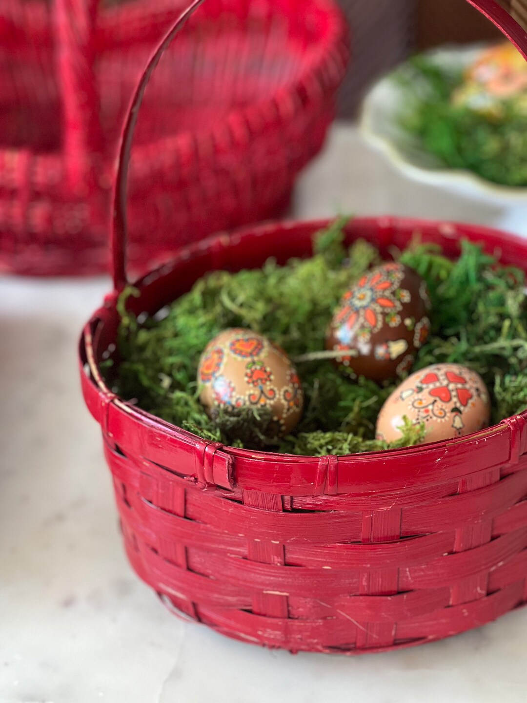 Vintage Hand Painted Easter Eggs Spring Decor MCM Eggs - Etsy