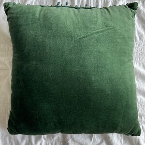 Vintage Velvet Emerald Green Beaded Throw Pillows Boho Eclectic Decor ...