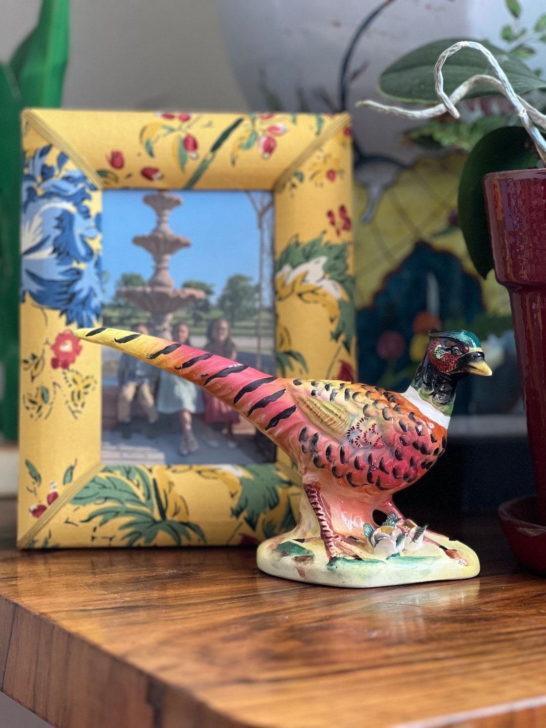 Vintage Ceramic Pheasant Bird Figurine MCM Decor - Etsy