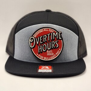 RICHARDSON 168 7 PANEL HAT With Custom Embroidery (overtime Hours ...