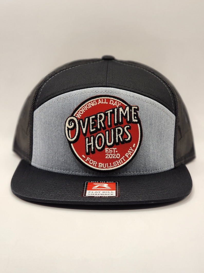 RICHARDSON 168 7 PANEL HAT With Custom Embroidery (overtime Hours ...