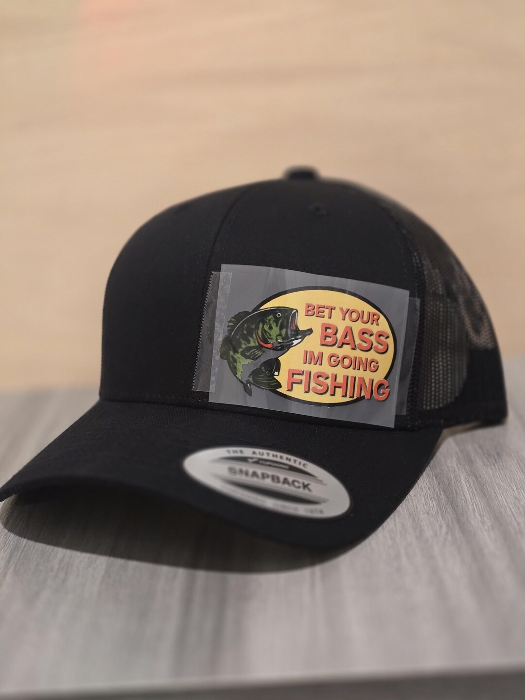 Funny Fish Hat (bet Your Bass Im Going Fishing) DTF - Etsy