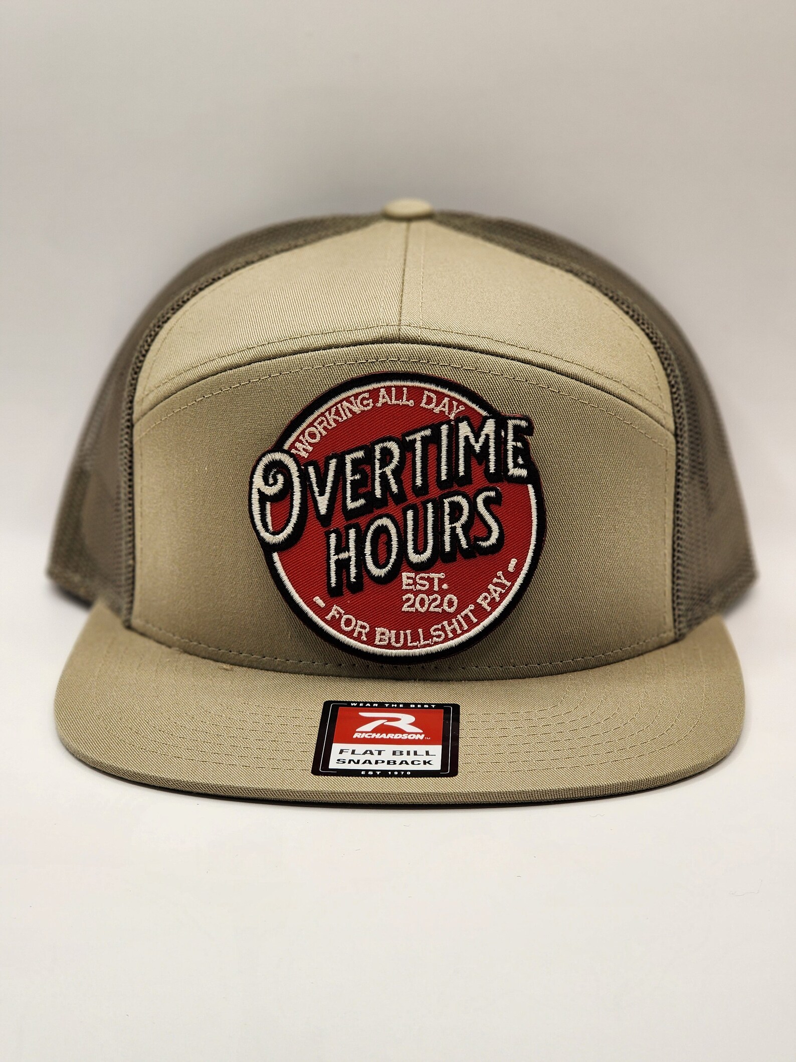 RICHARDSON 168 7 PANEL HAT With Custom Embroidery (overtime Hours ...