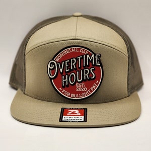 RICHARDSON 168 7 PANEL HAT With Custom Embroidery (overtime Hours ...