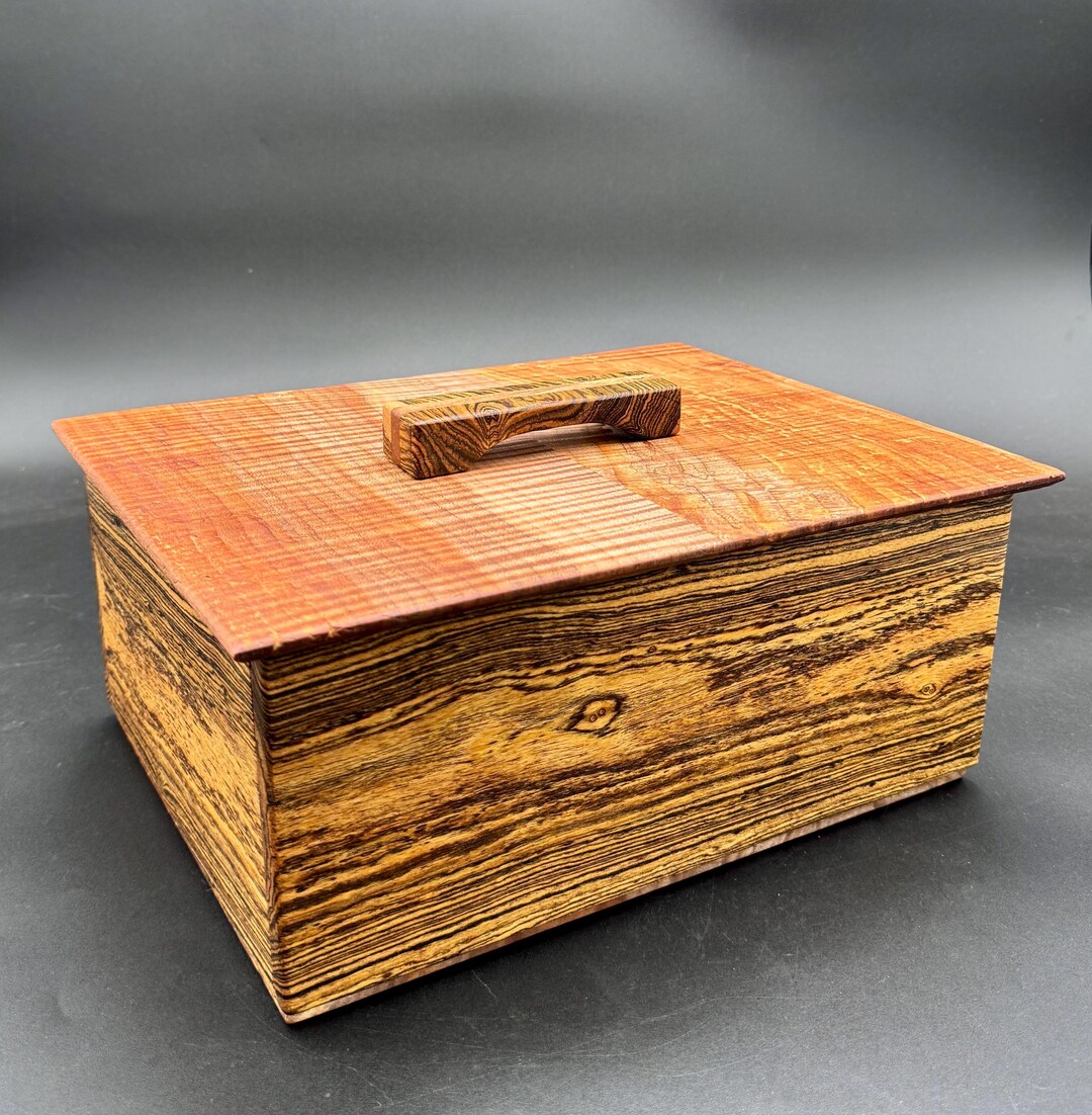 Exquisite Bocote and Spalted Curly Maple Hinged Box - A Home for Your ...