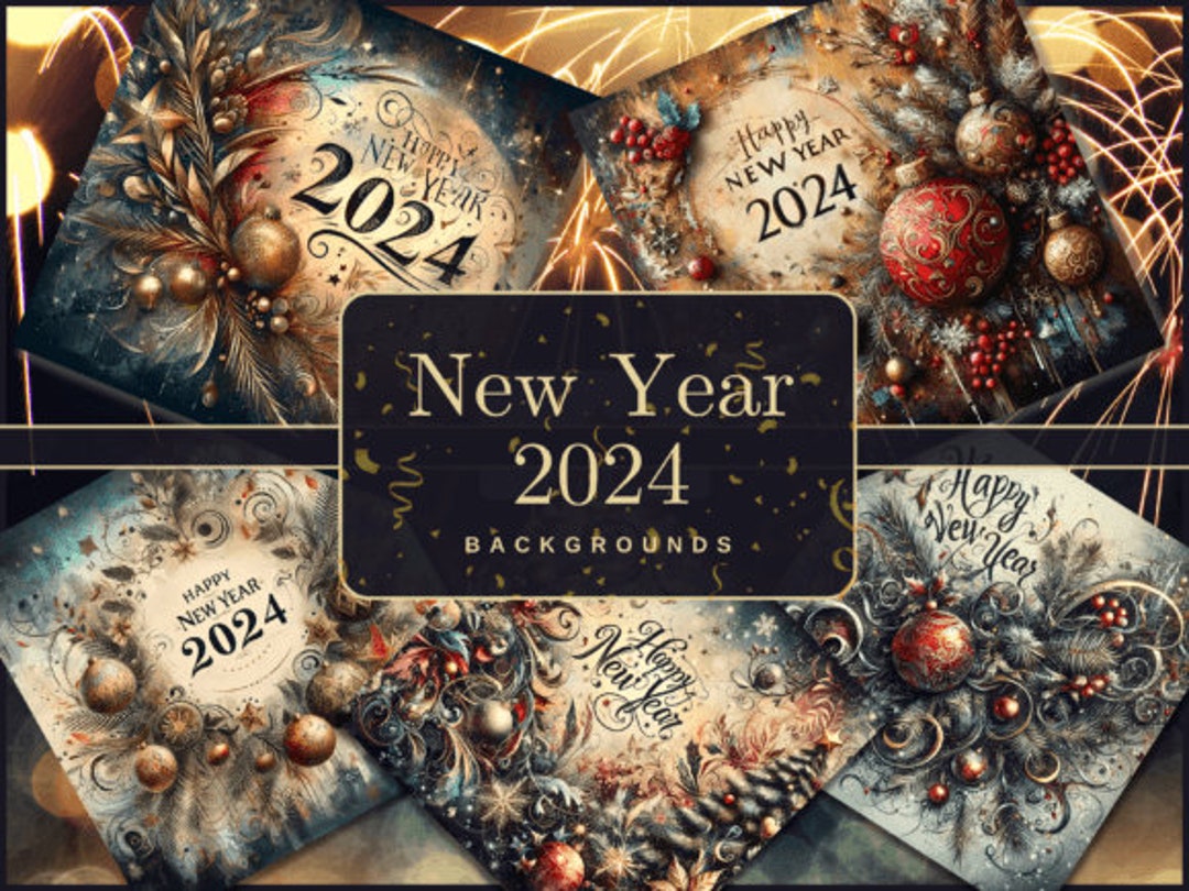 50 Vibrant Happy New Year Backgrounds High-quality - Etsy