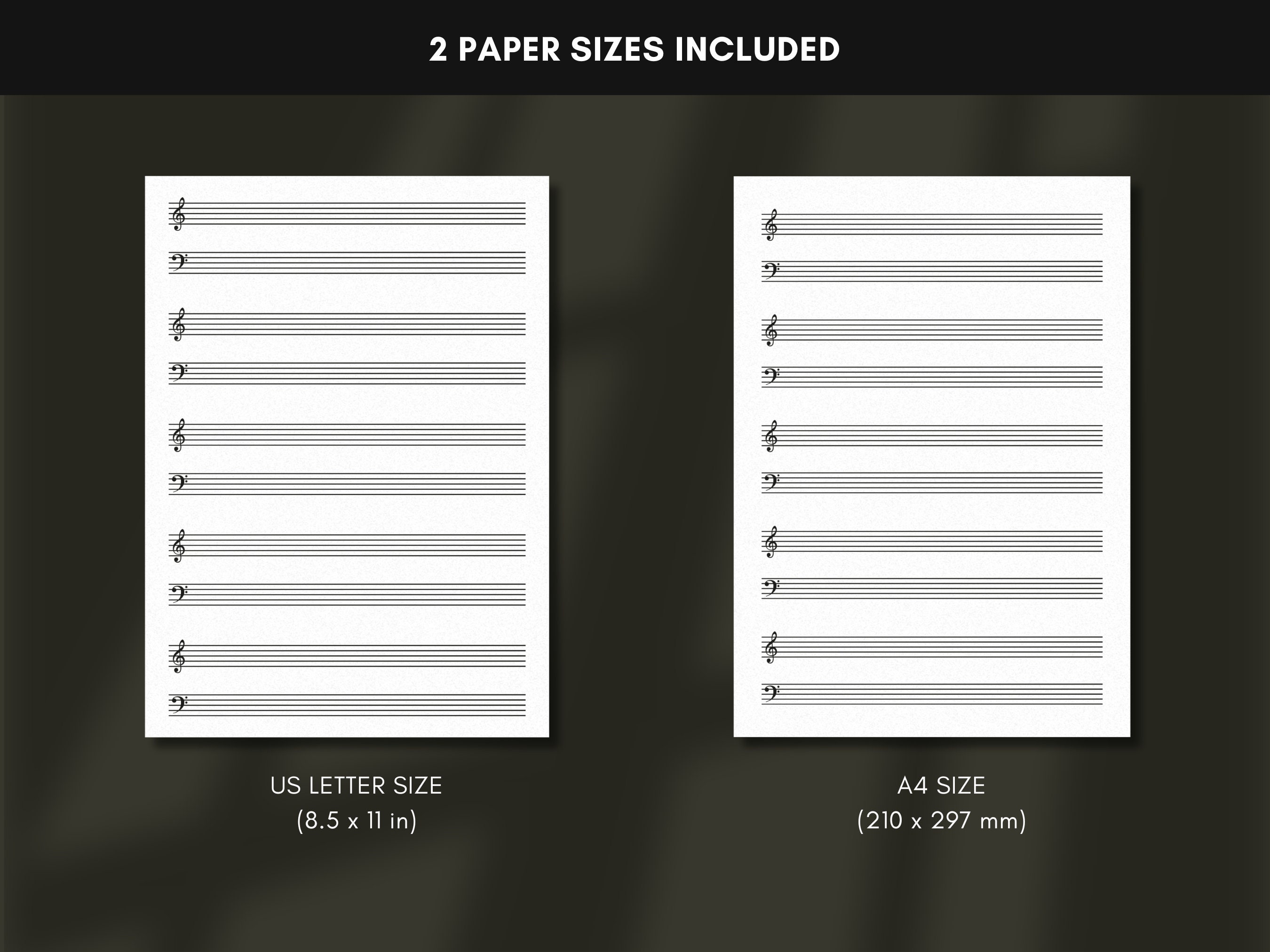 Printable Sheet Music, Blank Sheet Music, Printable Piano Staff Paper ...