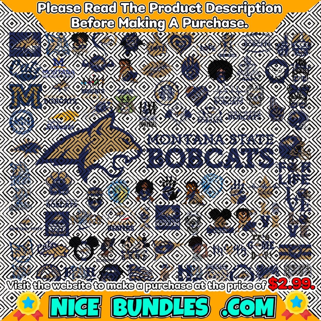 89 Files Montana State Bobcats Team Bundle Svg, Montana State Bobcats ...
