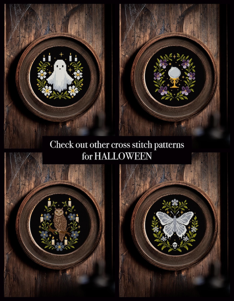 Haunted House Cross Stitch Pattern for Beginners, Halloween Scary Cross ...