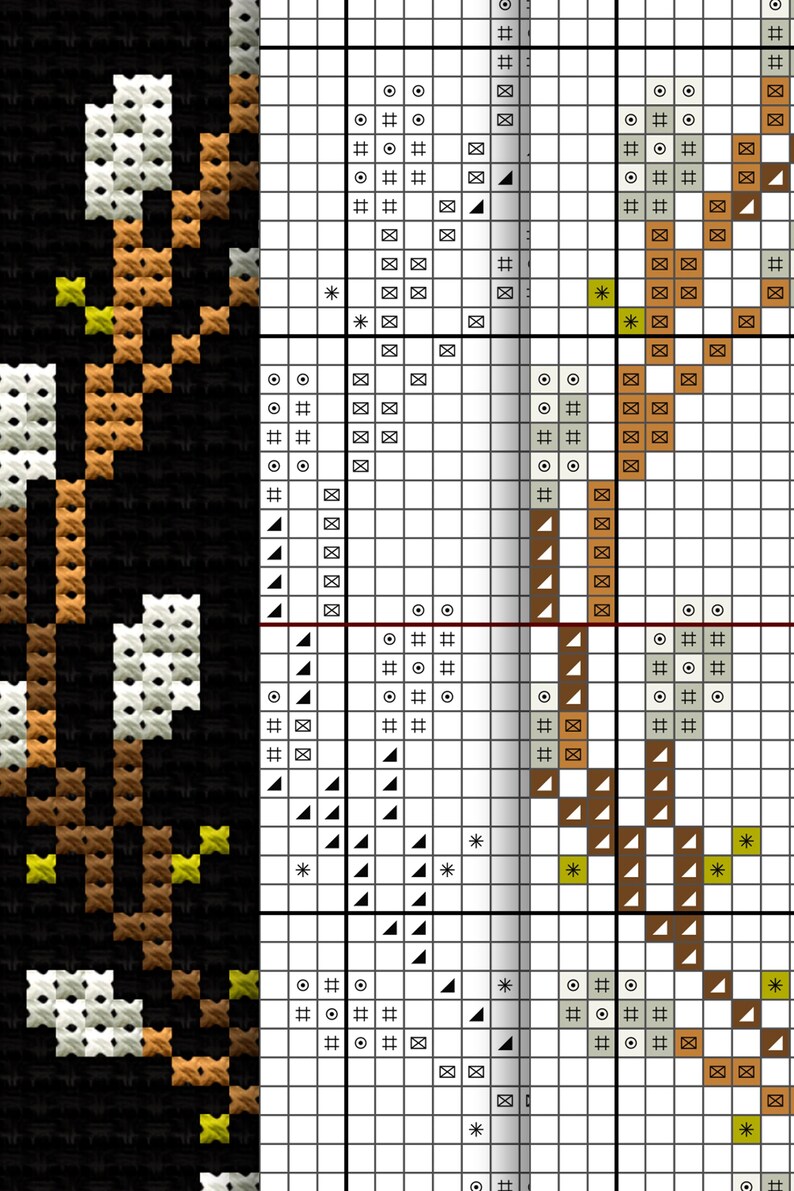 Spring Willow Wreath Cross Stitch Pattern for Beginners, Small Spring ...