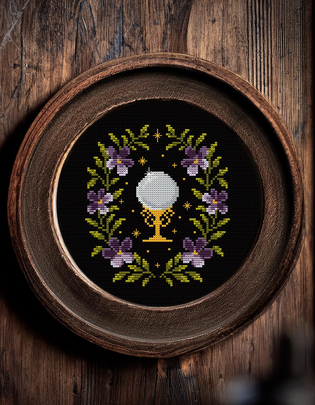 Halloween Crystal Ball Cross Stitch Pattern: Esoteric Embroidery (PDF ...