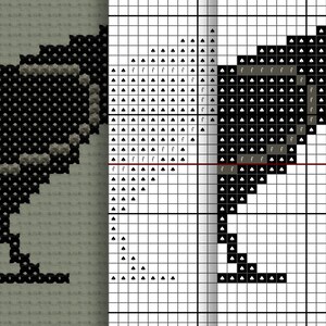 Crow Cross Stitch Pattern for Beginners: Halloween Fall Embroidery (PDF ...