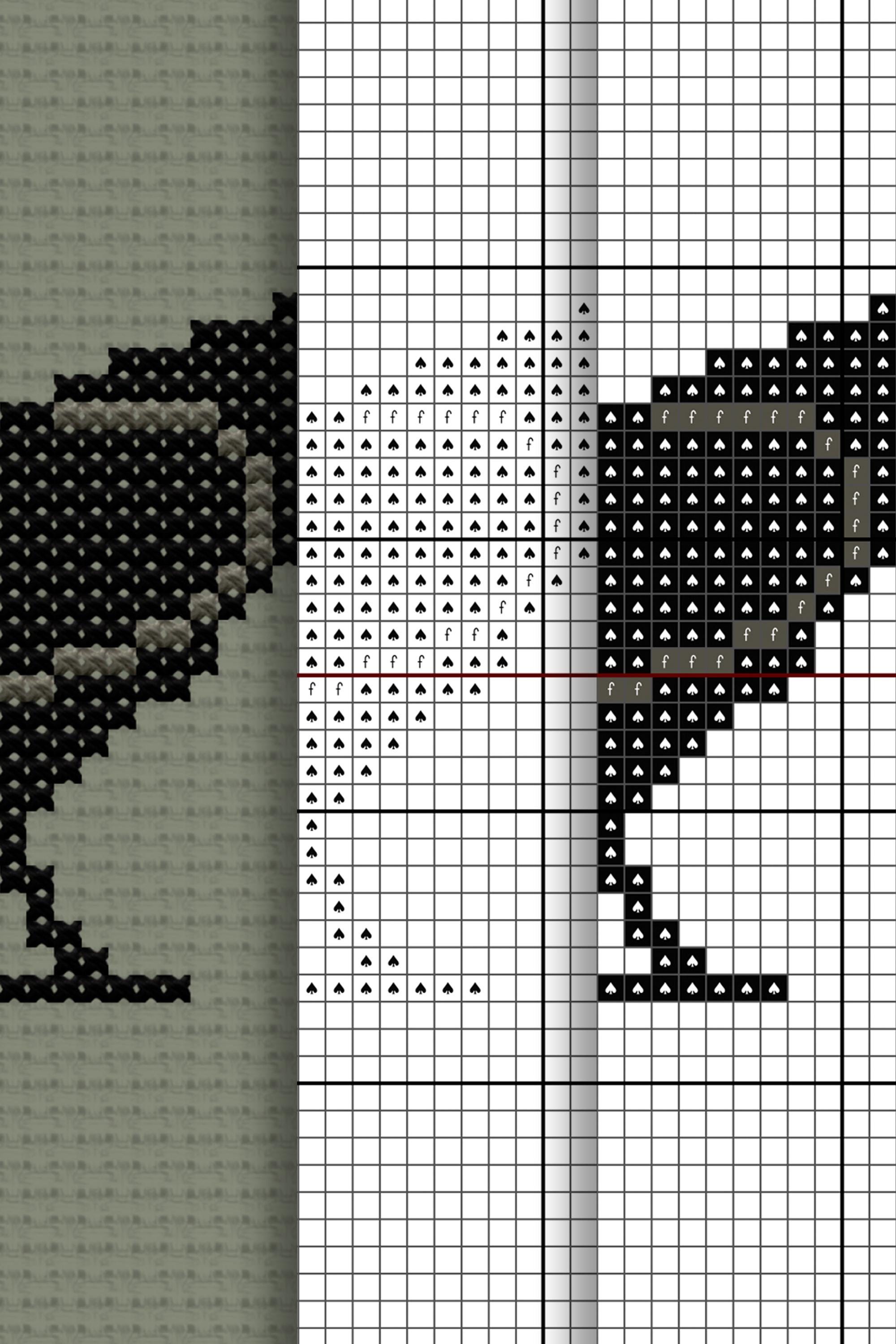 Crow сross Stitch Pattern for Beginners, Autumn Cross Stitch, Halloween ...