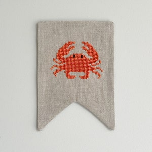 Crab сross Stitch Pattern, Marine Embroidery, Sea Cross Stitch - Etsy