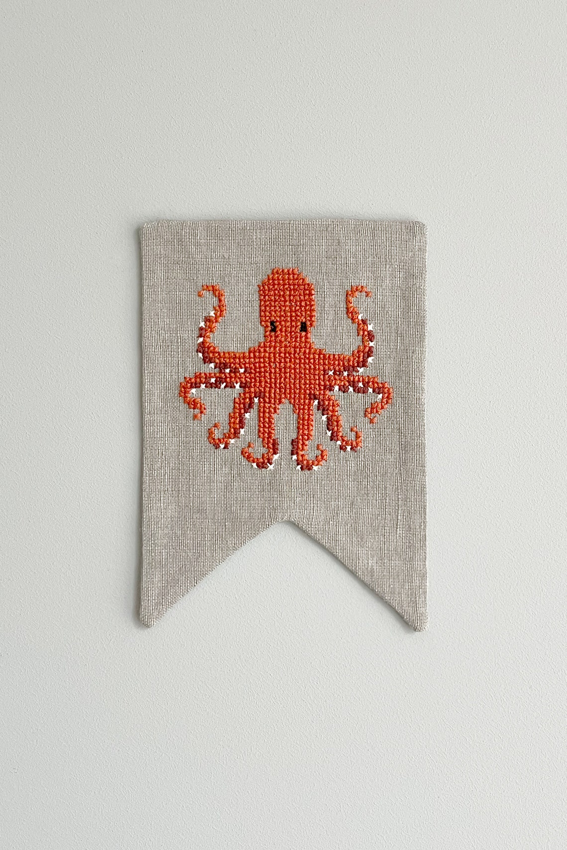 Octopus Cross Stitch Pattern for Beginners, Marine Embroidery ...