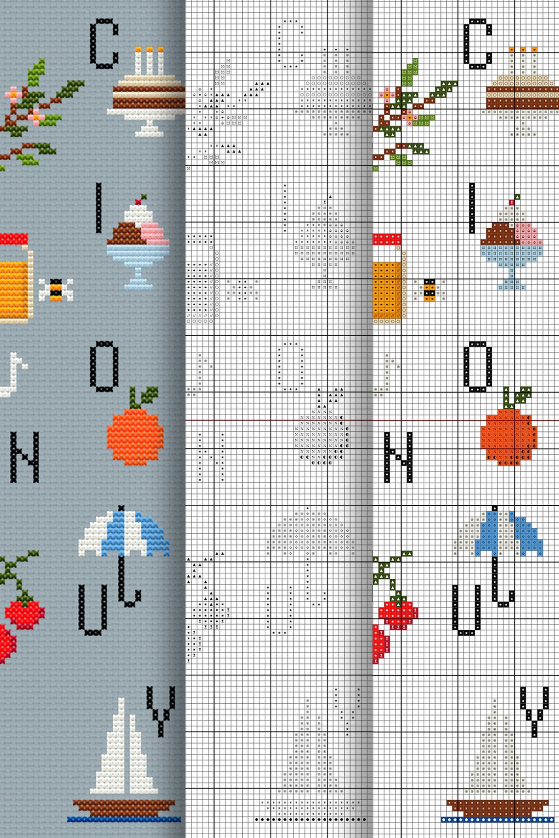 Alphabet сross Stitch Pattern, ABC Embroidery, Mini Cross Stitch - Etsy