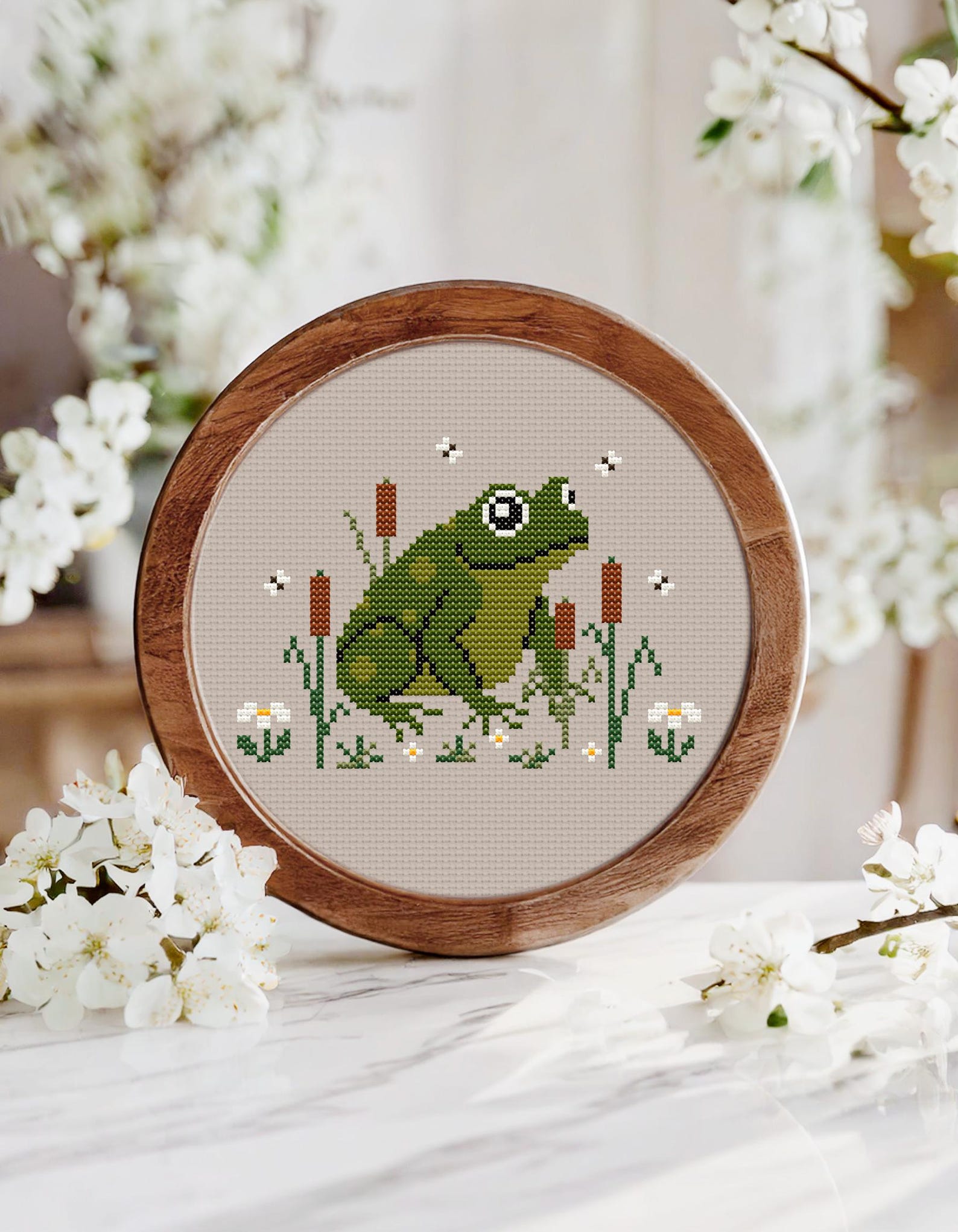 Cross Stitch Pattern for Beginners Toad, Frog Cross Stitch, Swamp Cross ...