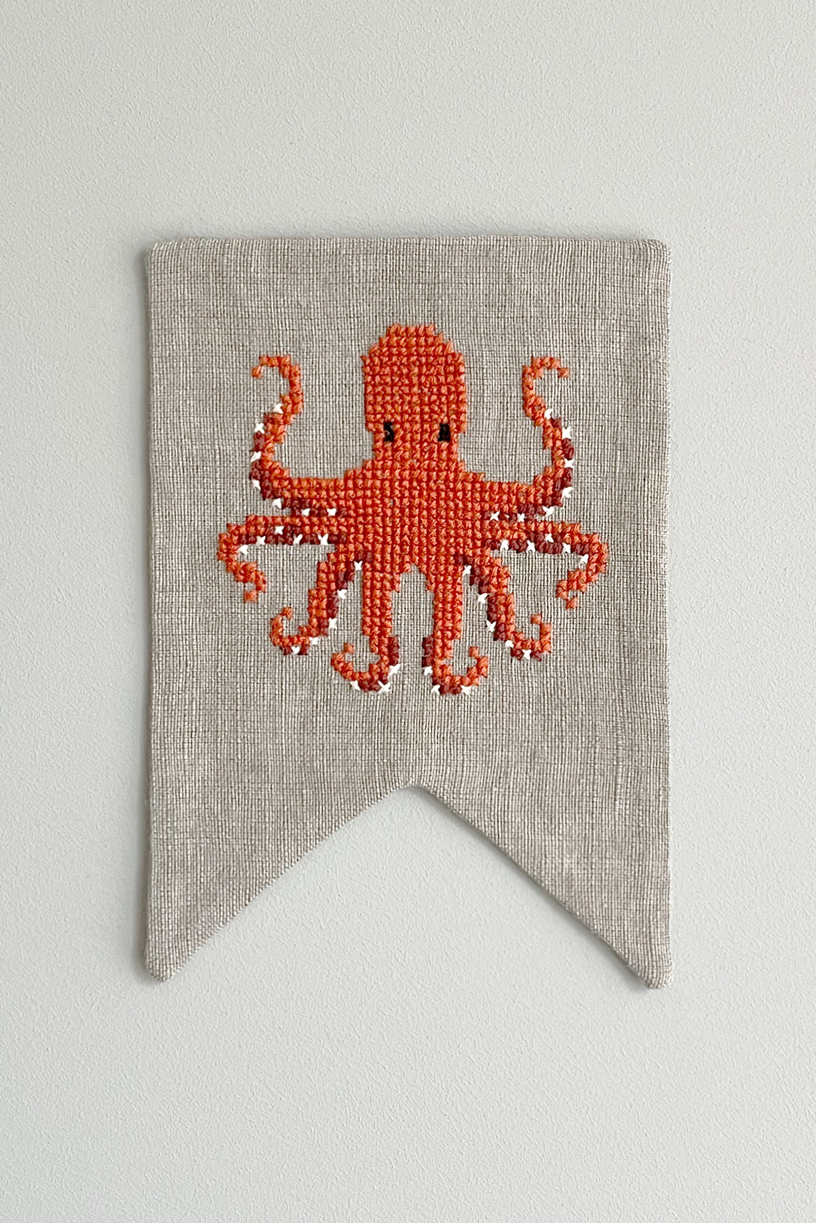 Octopus Cross Stitch Pattern for Beginners, Marine Embroidery ...