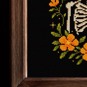 Skeleton Cross Stitch, Halloween Scary Cross Stitch Pattern, Scary ...