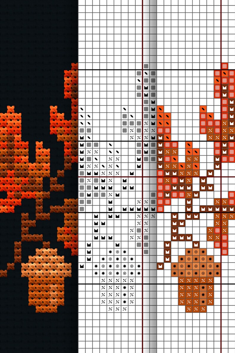 Oak Acorn Cross Stitch Pattern: Beginner Autumn Embroidered Flag (PDF ...
