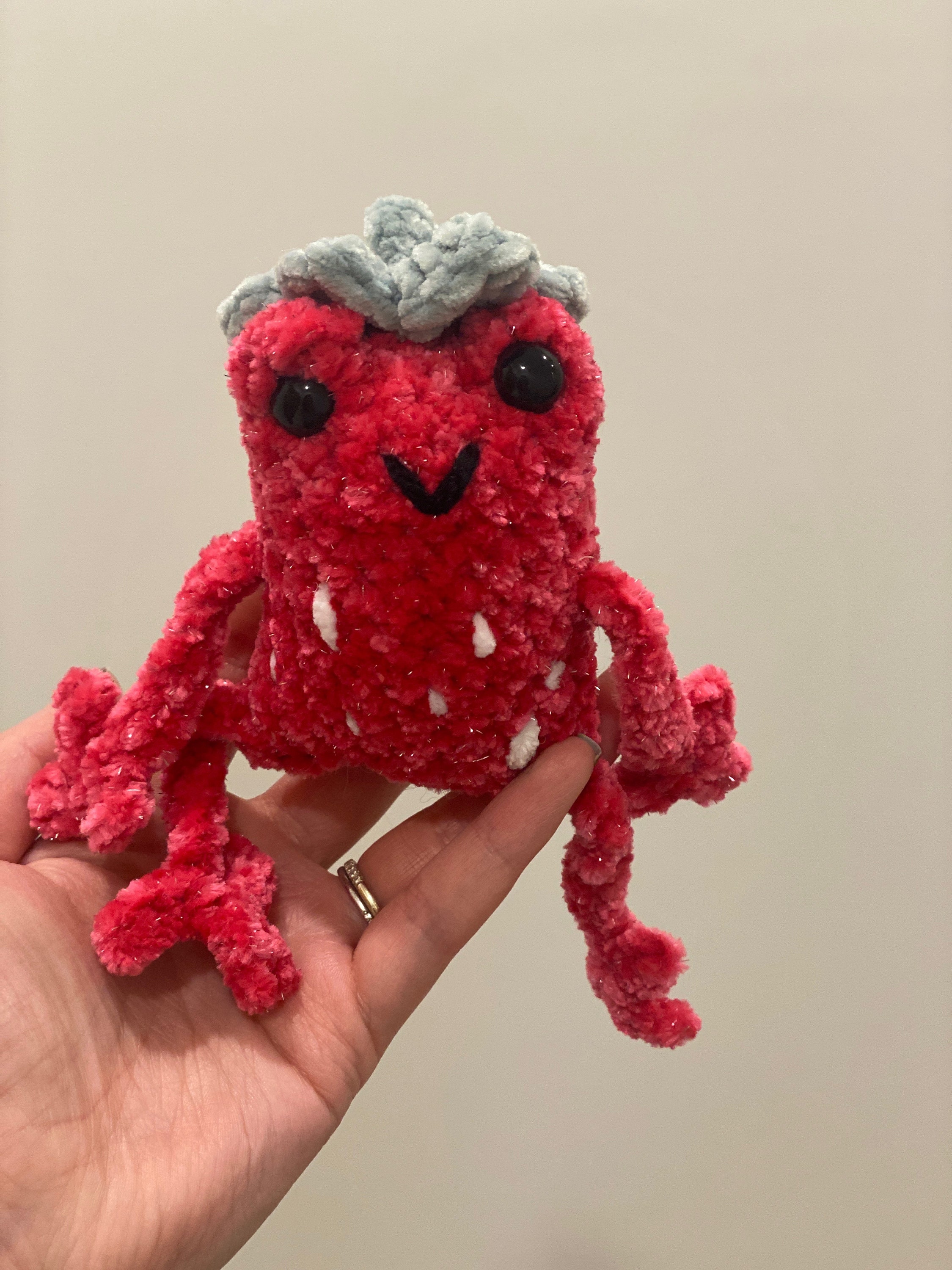 Strawberry Frog Plush - Etsy