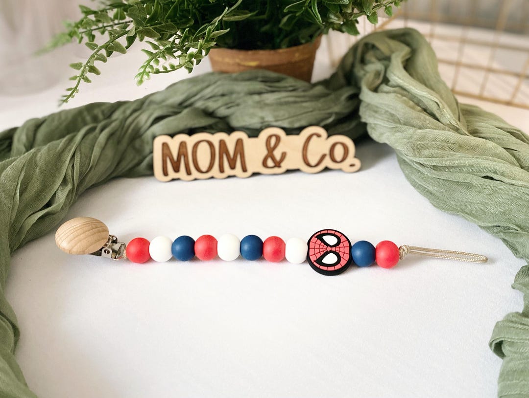 Spidey Pacifier Clips / Safe / Unique / Baby / Boy / Girl / Cute / Moms ...