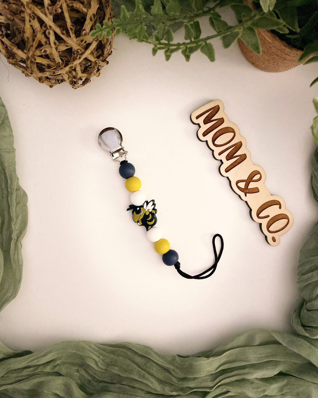 GA Tech Pacifier Clips / Safe / Unique / Baby / Boy / Girl / Cute ...