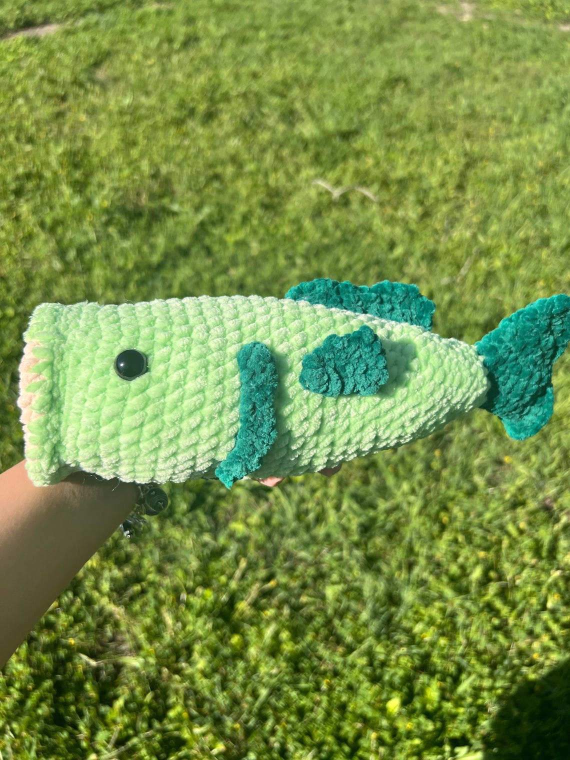 Largemouth Bass Fish Crochet Plushie Stuffed Animal Amigurumi - Etsy