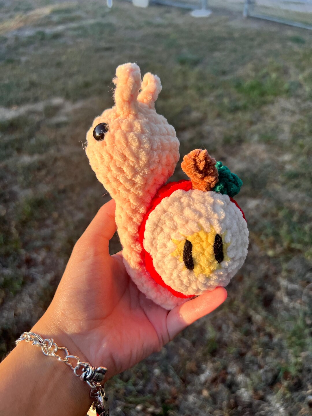 Snail Fruit Crochet Plushie Stuffed Animal Handmade Amigurumi - Etsy