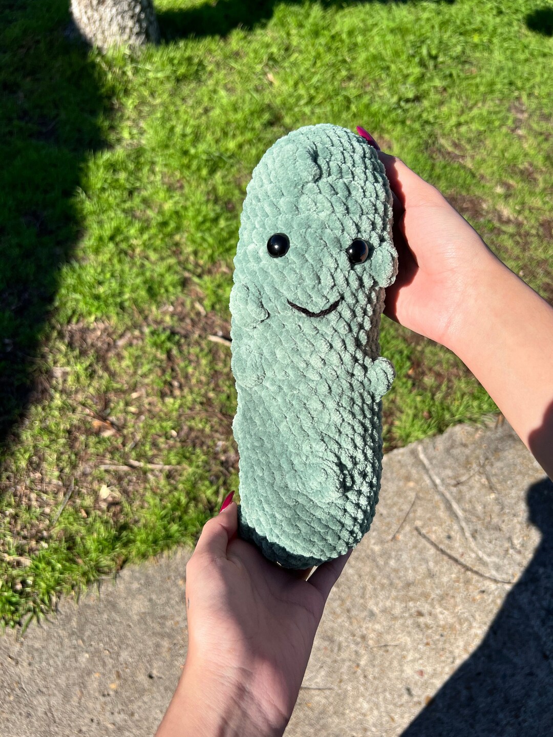 Small, Medium or Large Pickle Crochet Plushie Stuffed Animal Amigurumi ...
