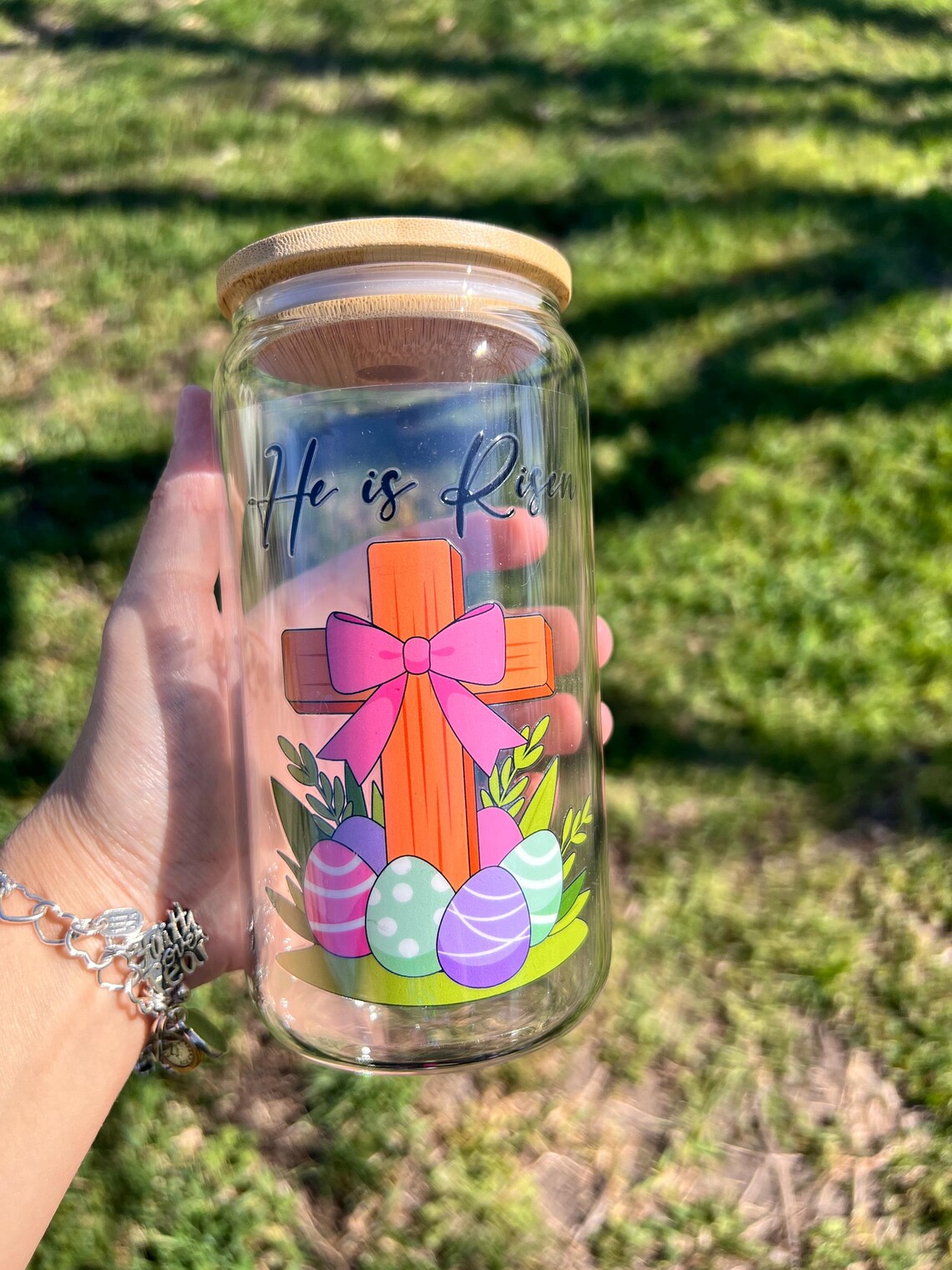 He is Risen Jesus Easter Lent Tumbler Glass Cups - Etsy