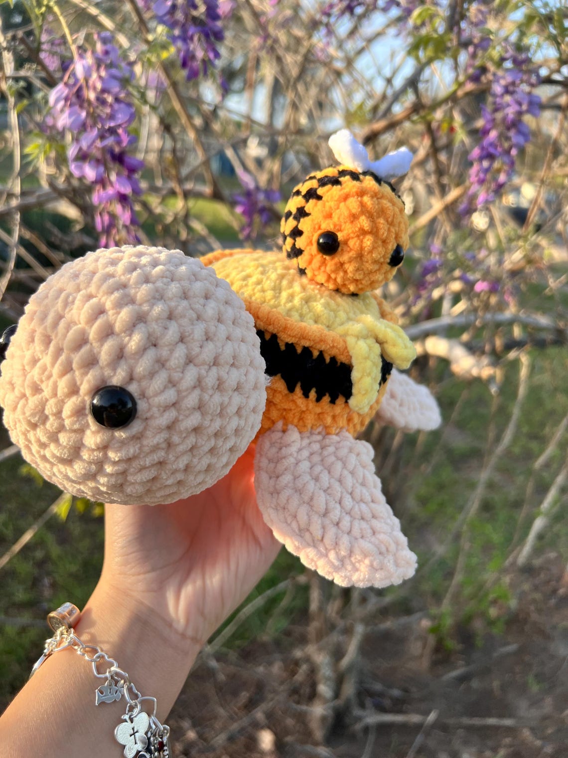 Honey Bee Turtle or Flower Pot Crochet Plushie Stuffed Animal Amigurumi ...
