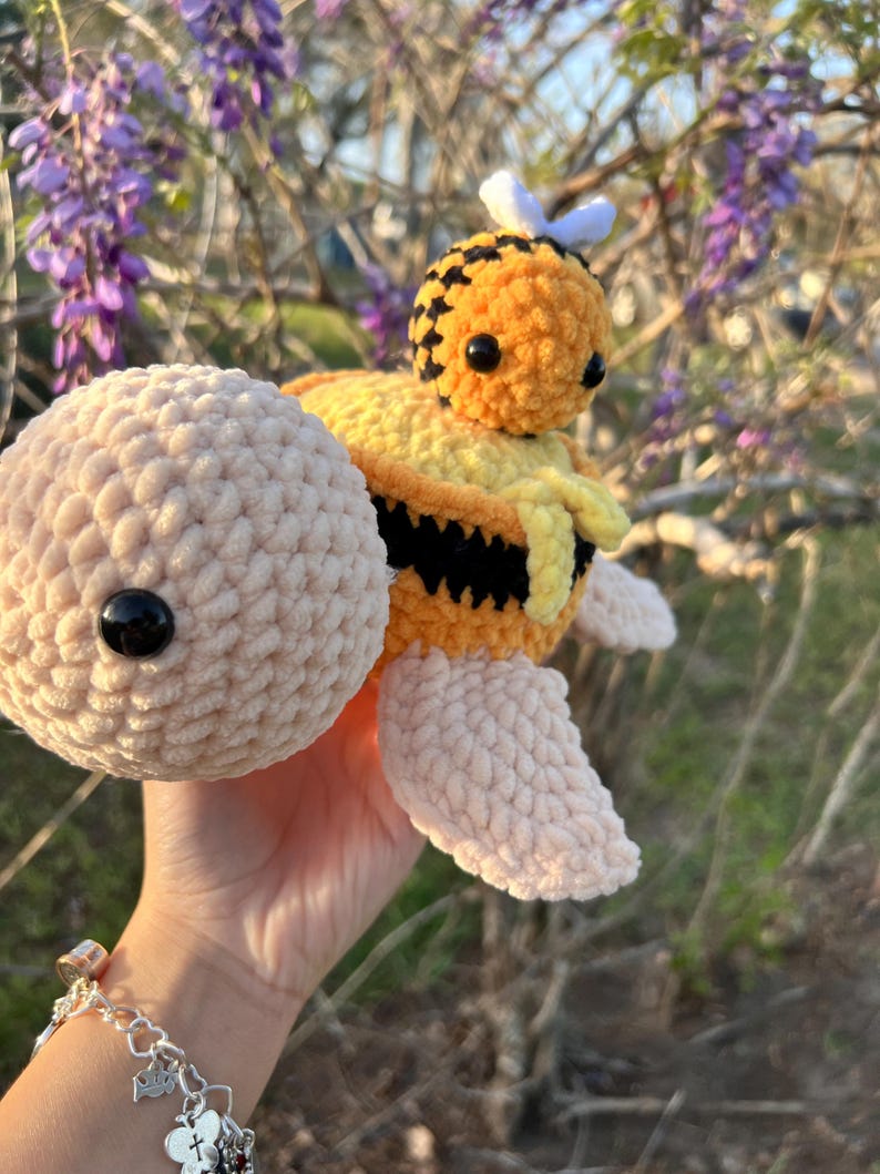Honey Bee Turtle or Flower Pot Crochet Plushie Stuffed Animal Amigurumi ...