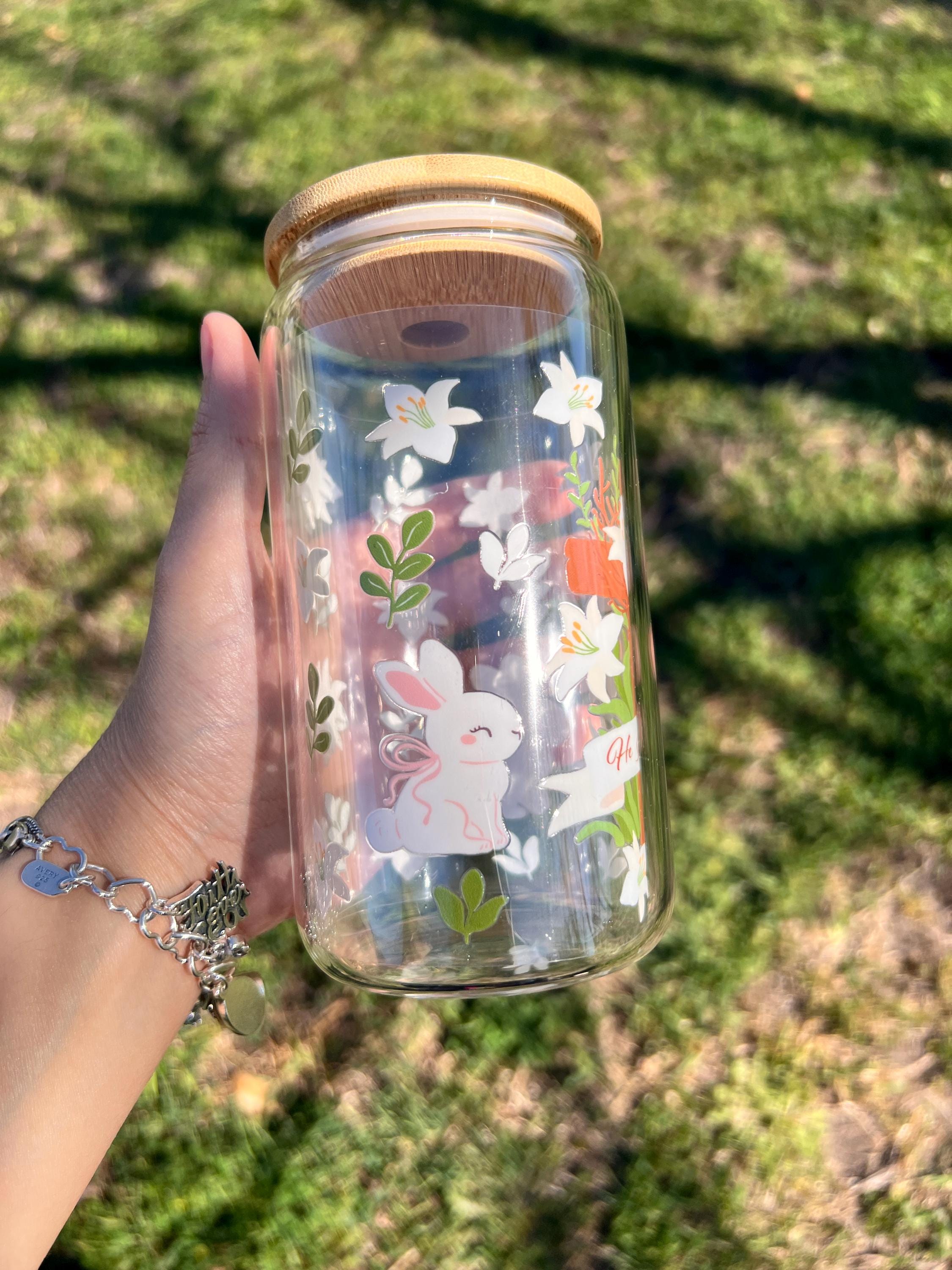 He is Risen Jesus Easter Lent Tumbler Glass Cups - Etsy