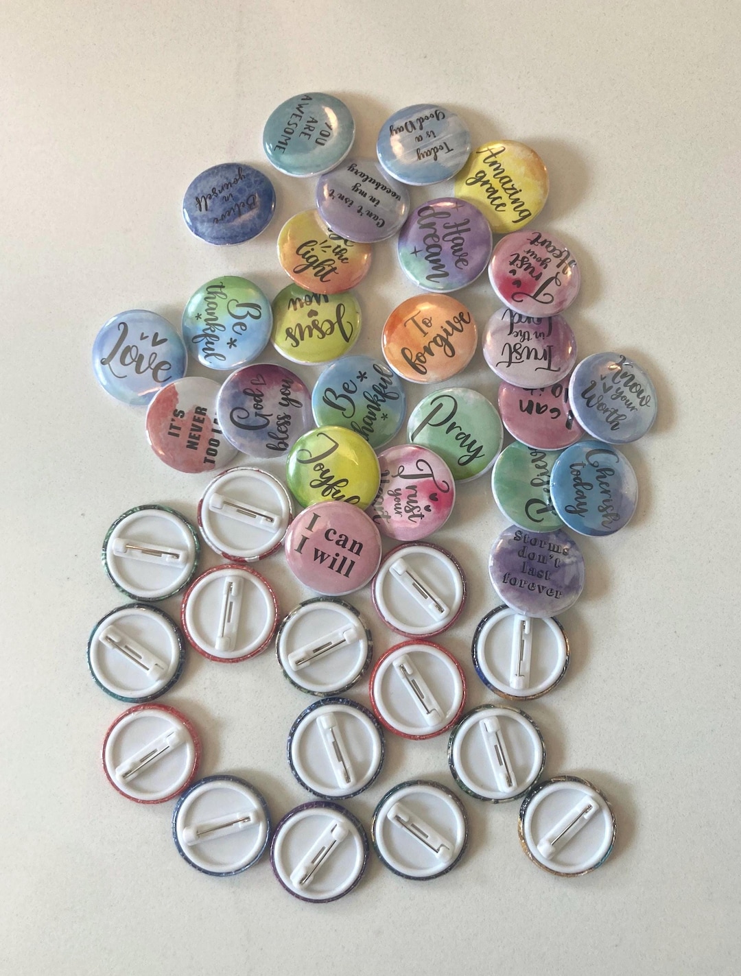 10 for 4.00 Inspirational Button Pins 1” Diameter. Message Me Which ...