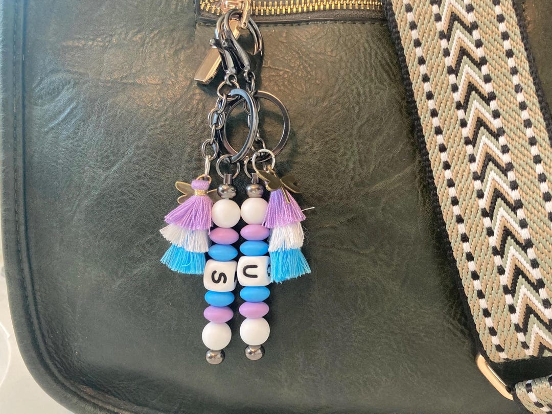 Beaded Rod Keychains (set of 2) Friendship BFF - Etsy