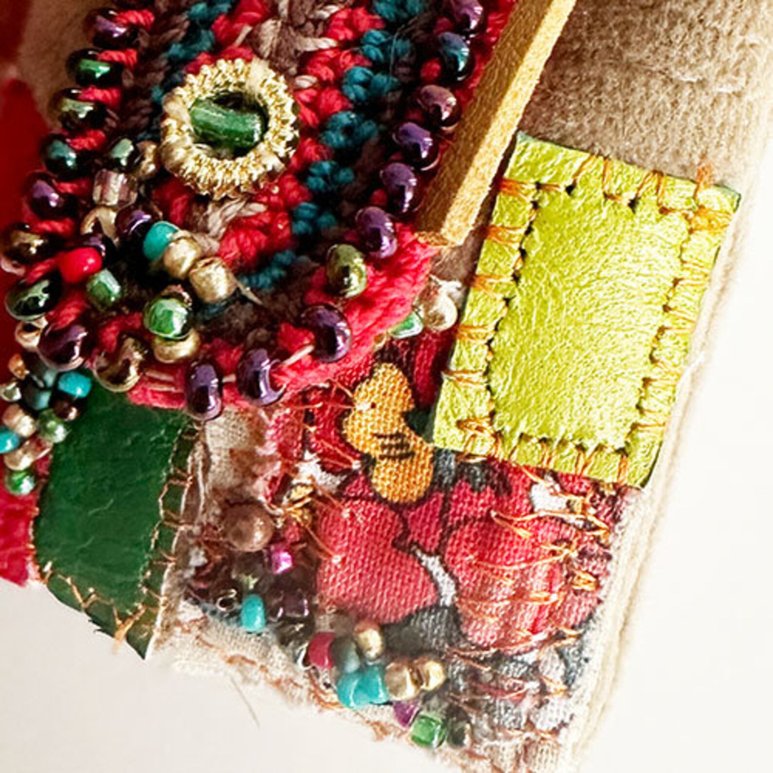 Amulet, Bohemian Neckless Pouch, Fiber Art Amulet Pouch - Etsy