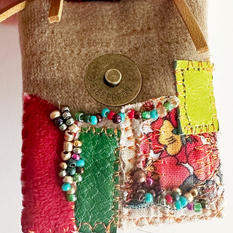 Amulet, Bohemian Neckless Pouch, Fiber Art Amulet Pouch - Etsy