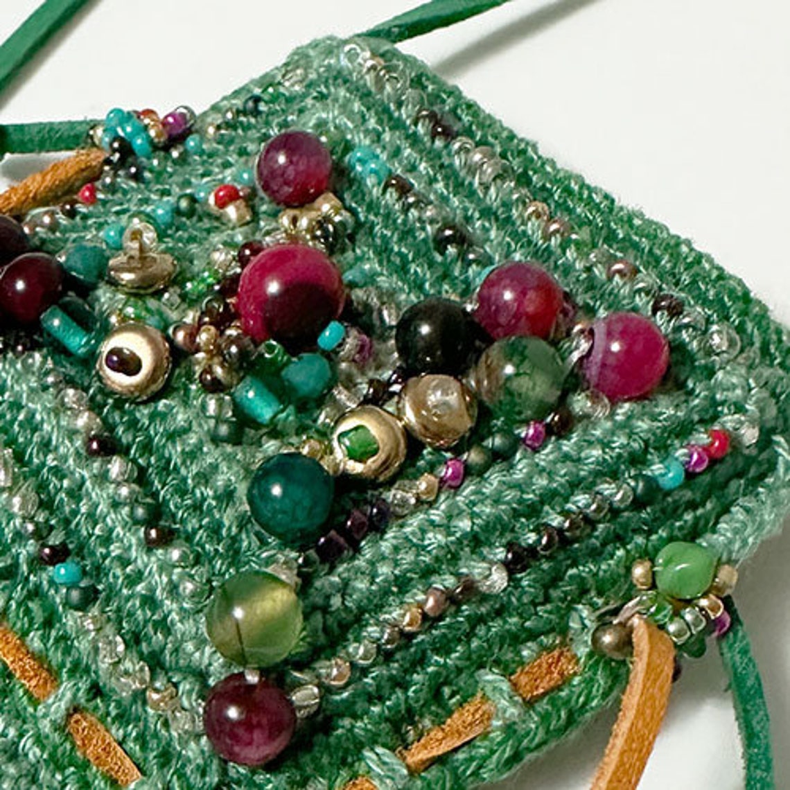 Amulet, Bohemian Neckless Pouch, Crochet Amulet - Etsy